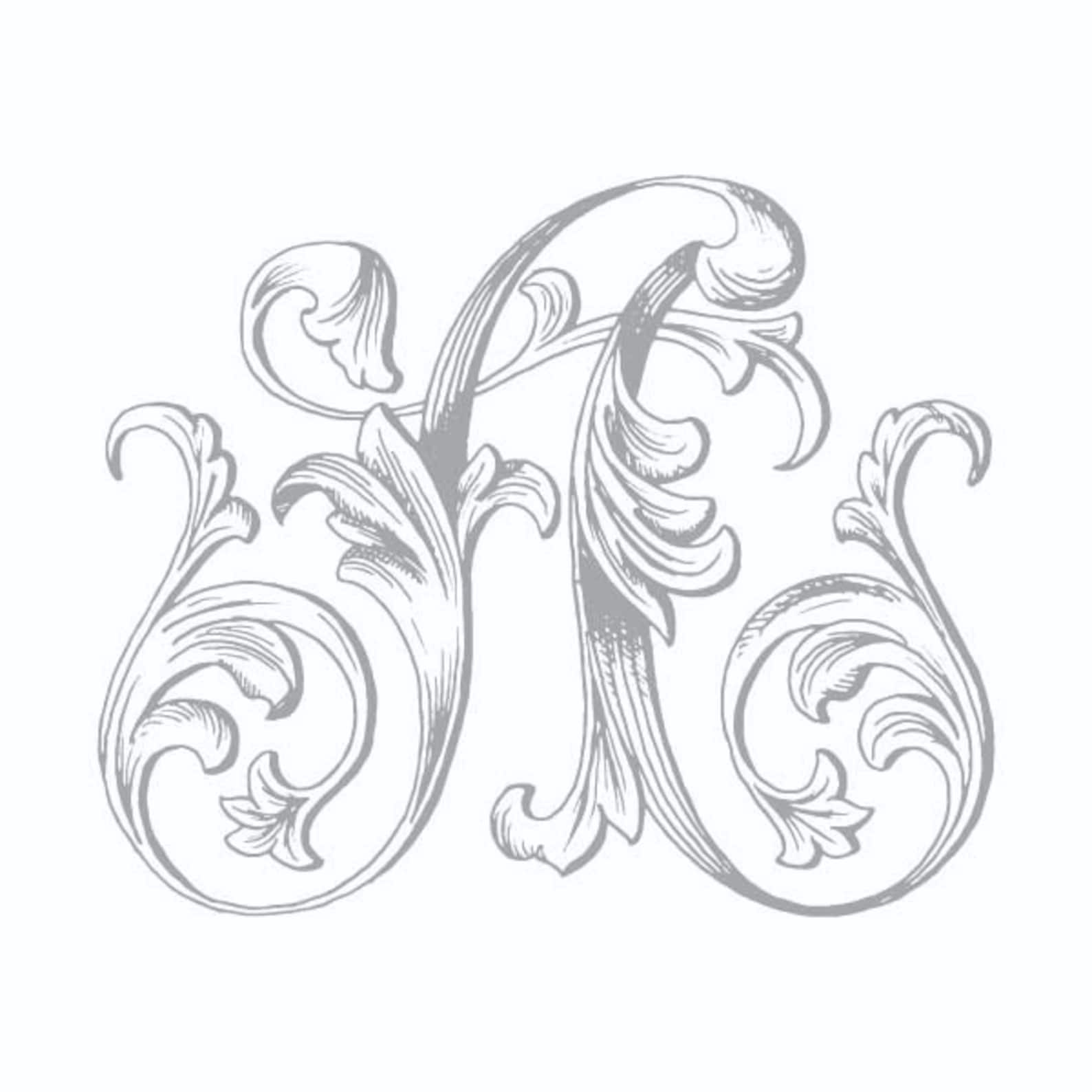 Antique Monogram Design A Vintage Wedding Logo | Etsy