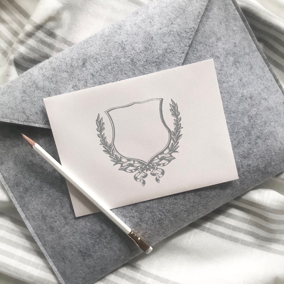 Crest Design - Vintage - Antique Monogram - Wedding Logo - Etsy