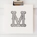 Antique Monogram Design M Vintage Wedding Logo - Etsy