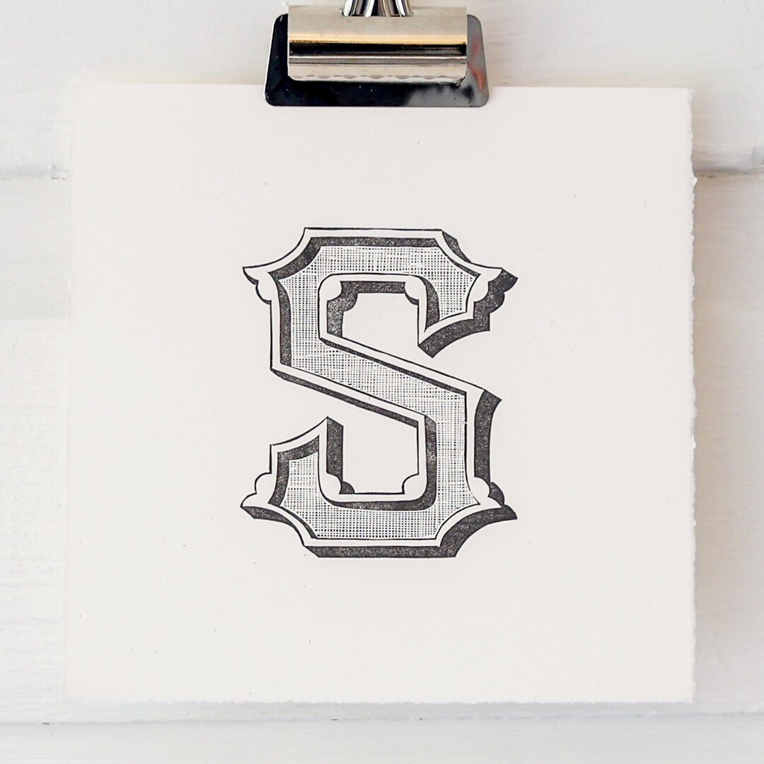 Original Letterpress Print - Linocut Block Print Letter C - Etsy