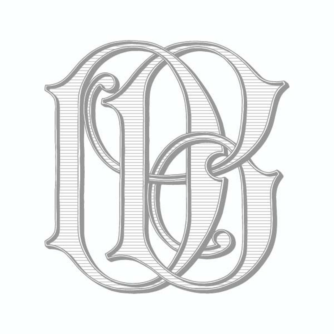 Custom Bridal Monogram - BD - DB - Vintage Wedding Logo - Etsy
