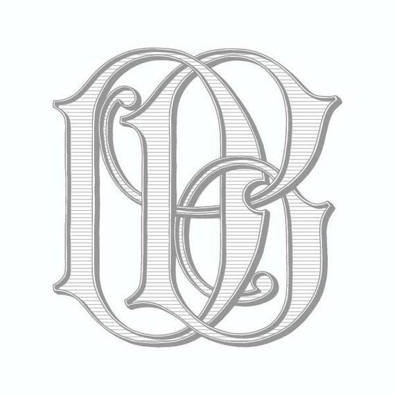 Custom Bridal Monogram BD DB Vintage Wedding Logo - Etsy