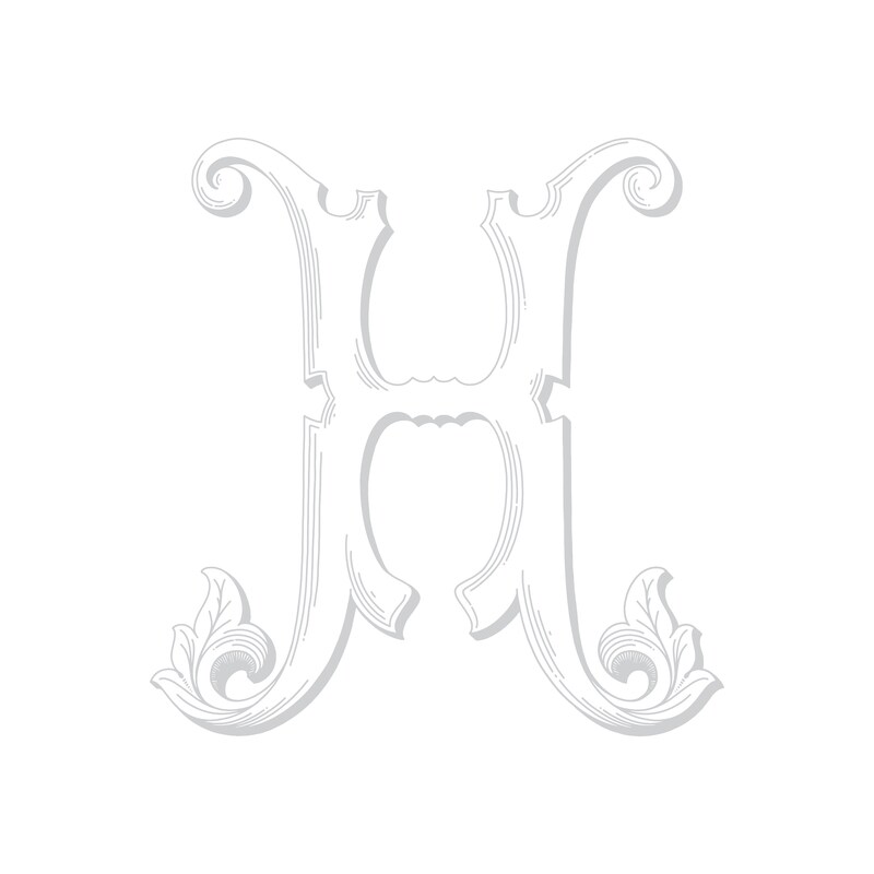 H Monogram - Etsy