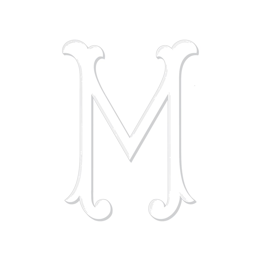 Custom Monogram Digital Download, Letter M Monogram, Wedding Monogram ...