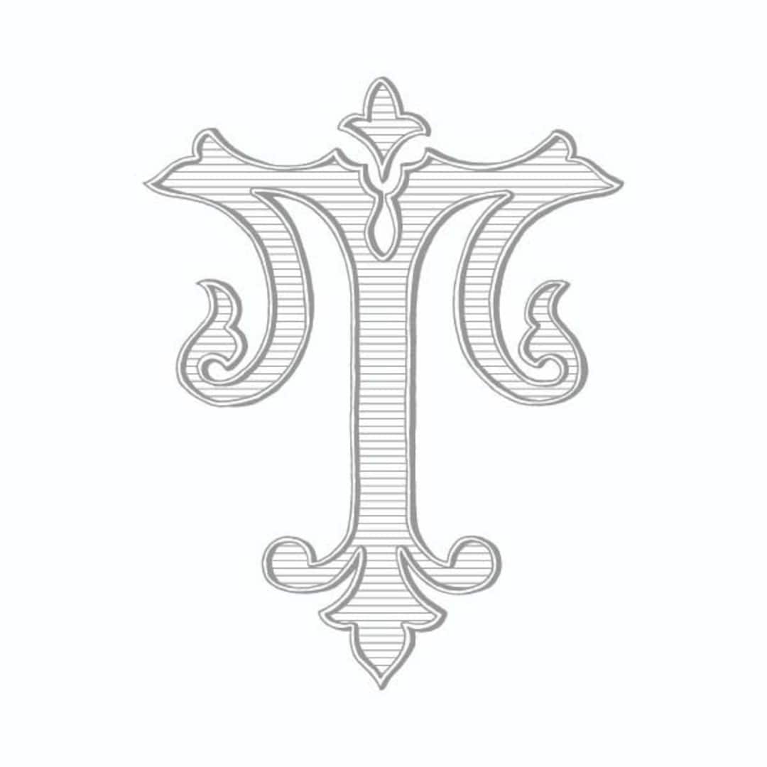 Antique Monogram Design - T - Vintage Wedding Logo - Etsy