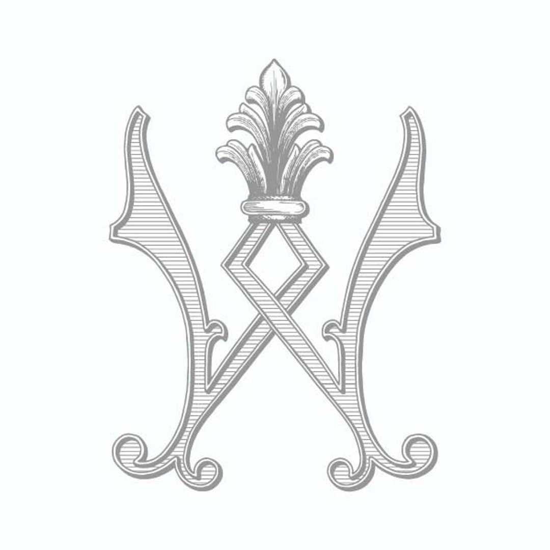 Custom Monogram Design - W - Single Letter - Antique Monogram - Etsy