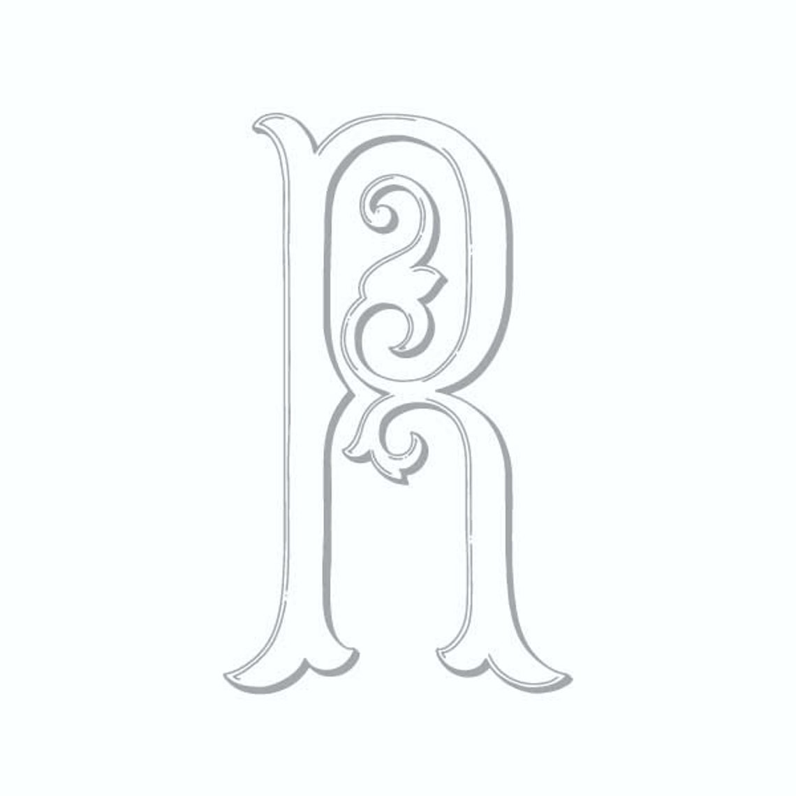 Wedding Monogram Design - R - Antique Monogram - Letter R - Etsy