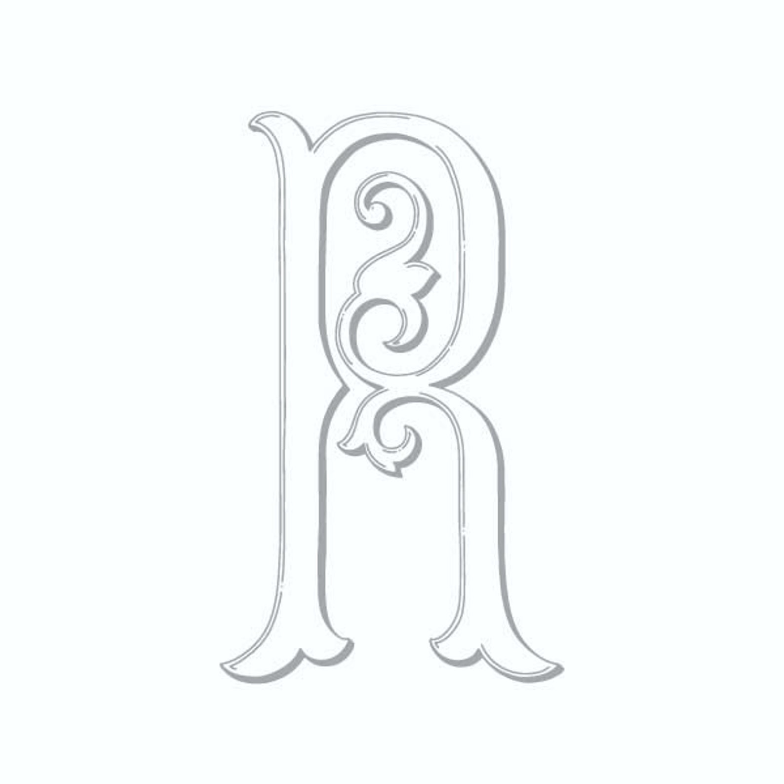 Wedding Monogram Design R Antique Monogram Letter R - Etsy