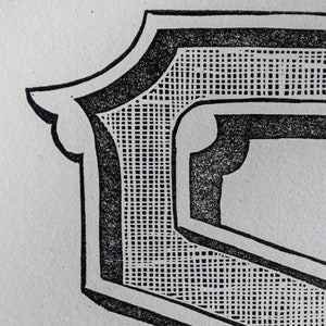 Original Letterpress Print - Linocut Block Print Letter C - Etsy