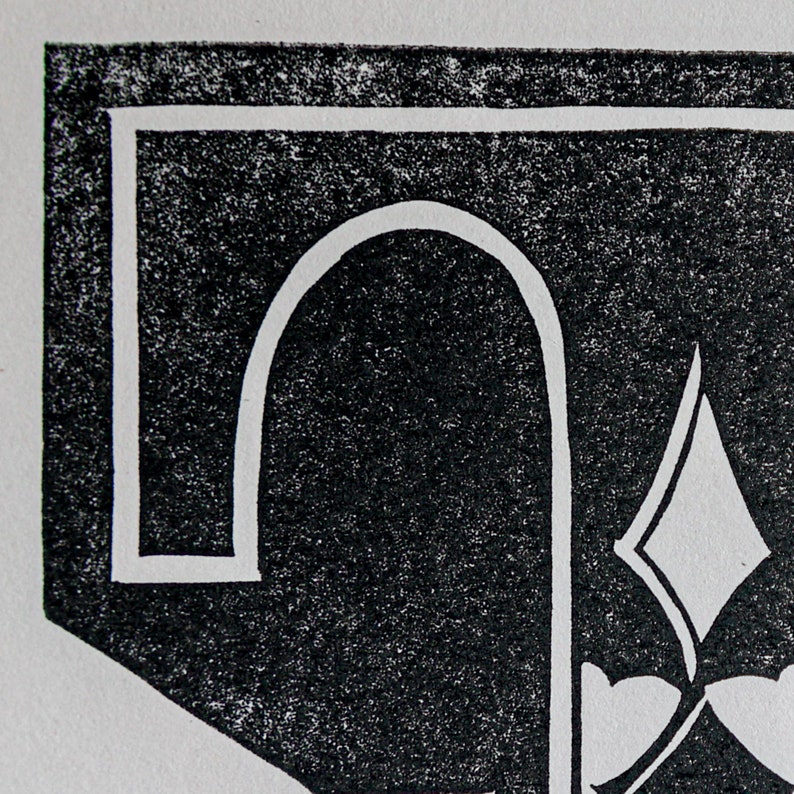 Original Letterpress Print - Linocut Block Print Letter C - Etsy