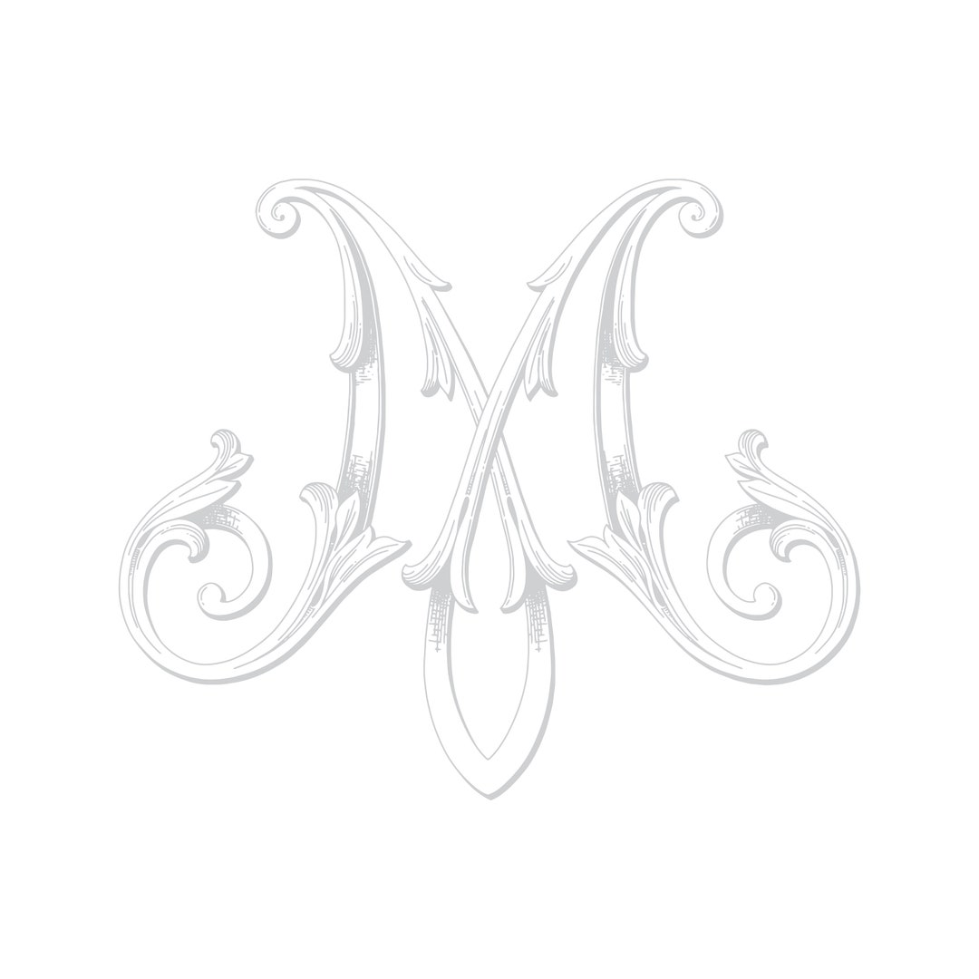 Custom Monogram Digital Download, Letter M Monogram, Wedding Monogram ...