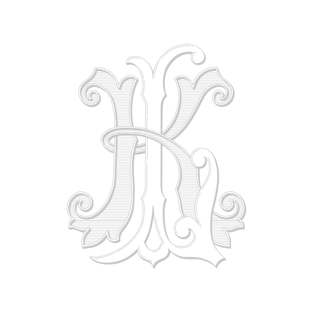 Custom Monogram Digital Download, KL LK Interlocking Monogram, Wedding ...