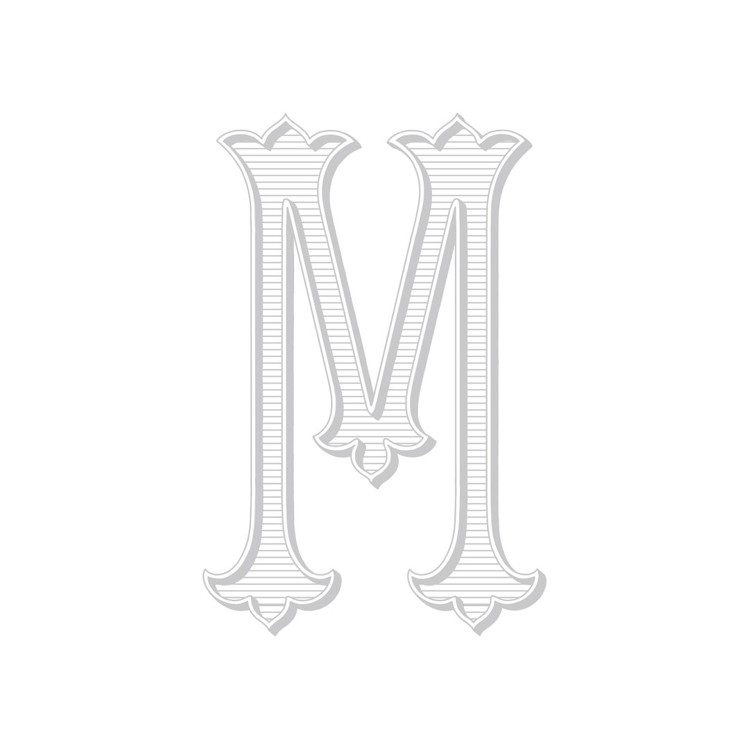 Custom Monogram Digital Download, Letter M Monogram, Wedding Monogram ...