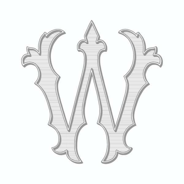Custom Vintage Monogram - W - Single Letter - Antique Monogram - Etsy