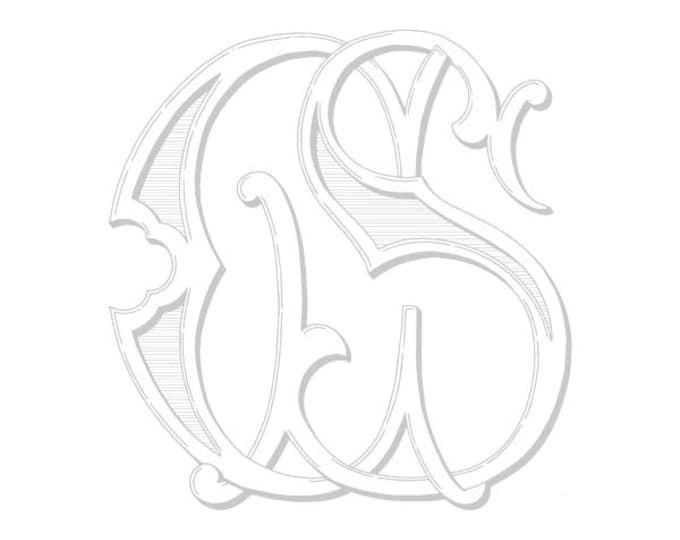 Custom Interlocking CS SC Wedding Monogram Logo Printable Digital ...