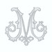 Antique Monogram Design M Vintage Wedding Logo | Etsy