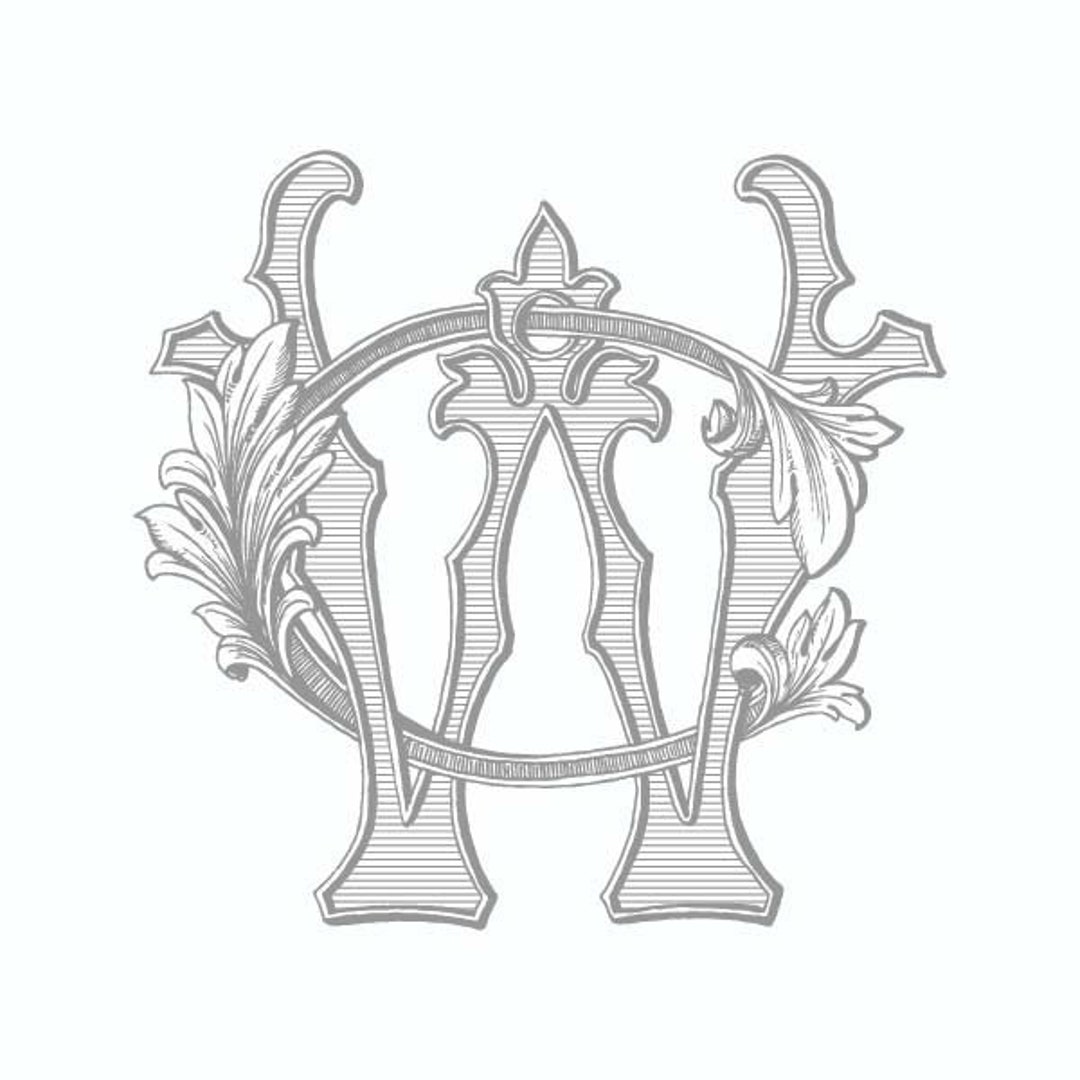 Wedding Monogram Design - CW - WC - Vintage Antique - Etsy