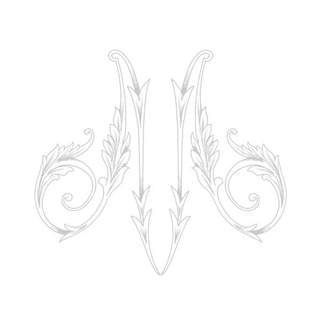 Antique Monogram Design - M - Vintage Wedding Logo - Etsy