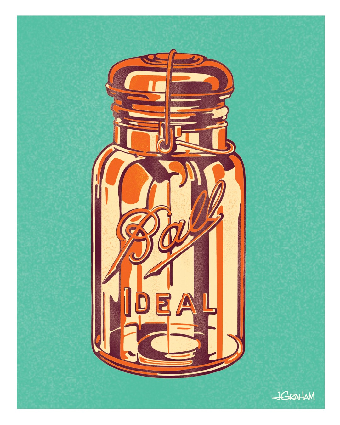Rustic Charm: Vintage Ball Jars Letterpress Prints - Digital Download ...
