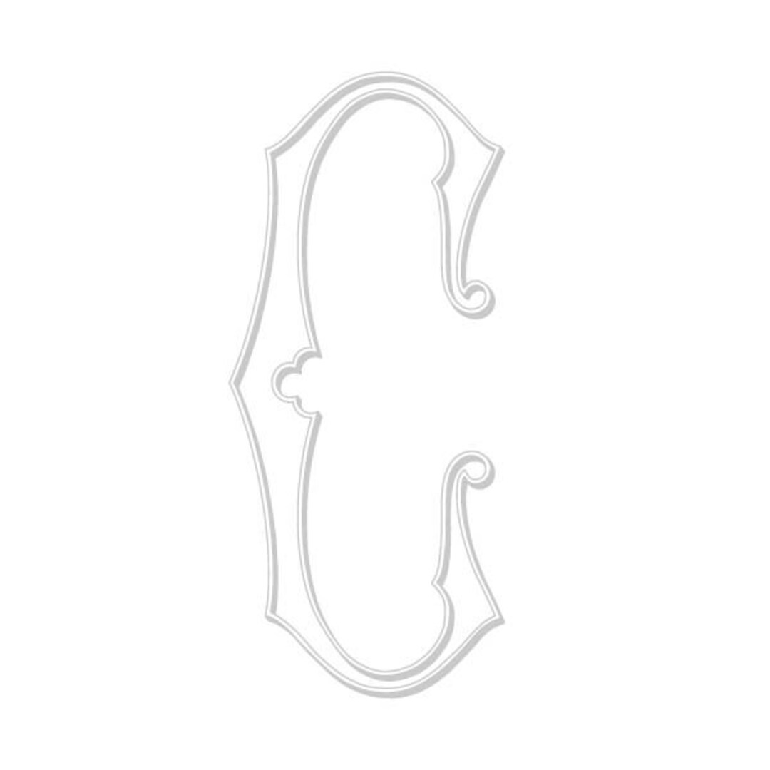 Wedding Monogram Crest - Letter C - Vintage Lettering Style - Etsy