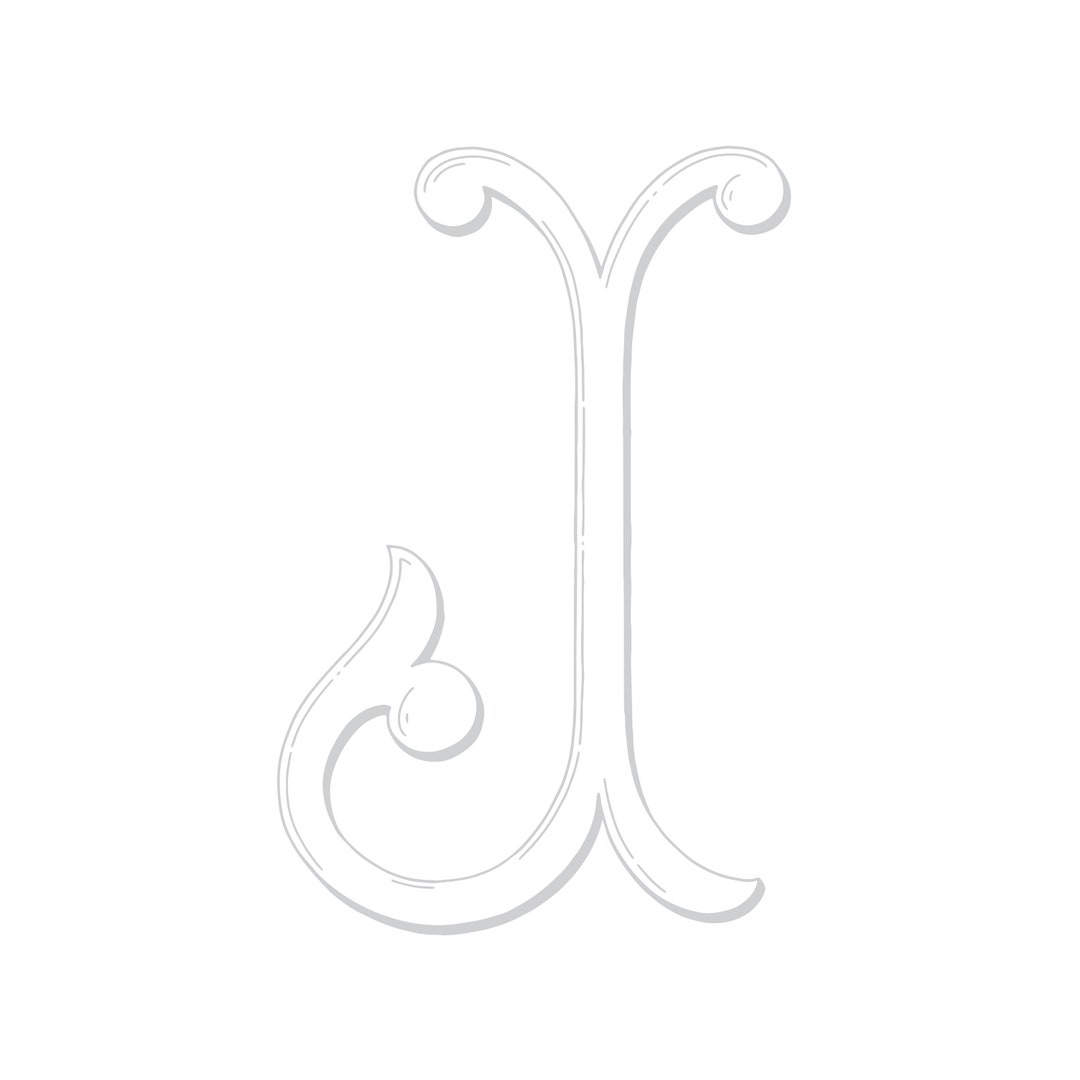 Single Letter Monogram J - Custom Wedding Monogram, Monogram SVG ...
