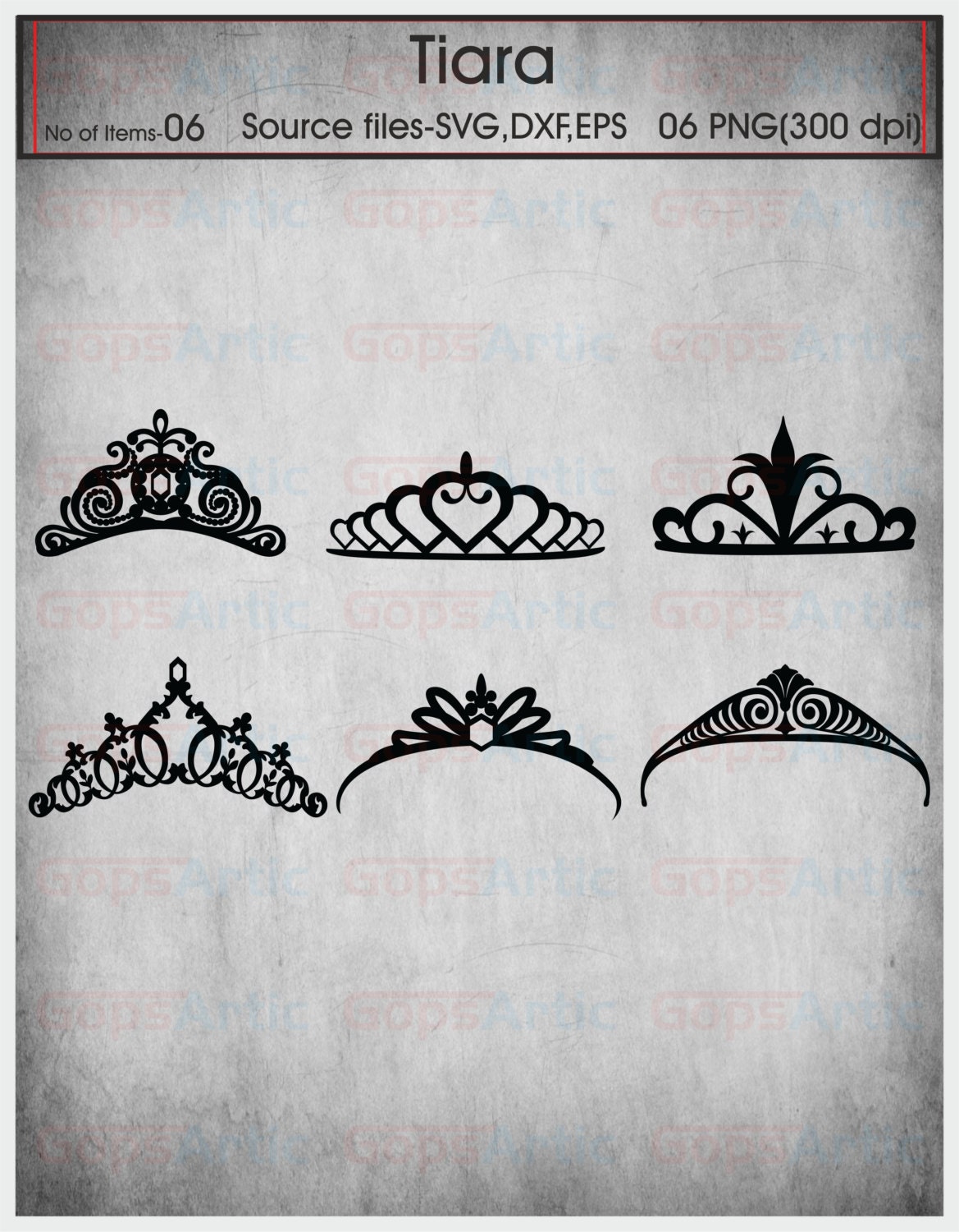 Tiara-svg,dxf,eps,png Files - Etsy