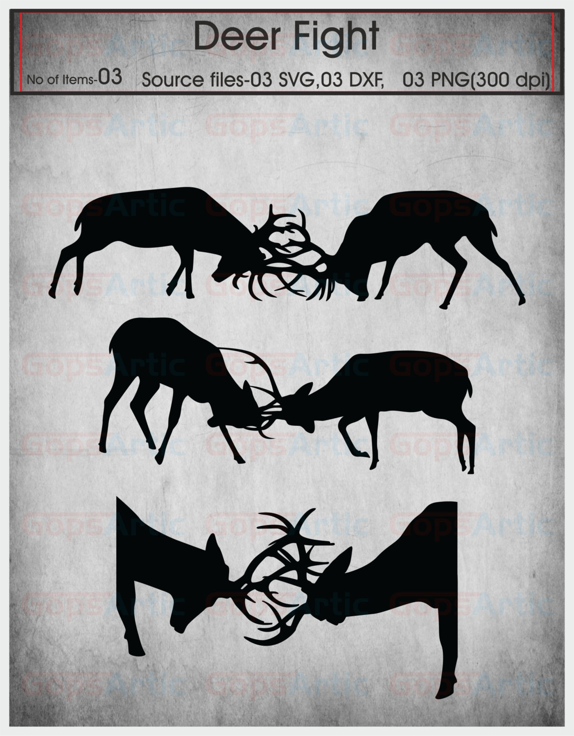 Bucks Fighting Painting