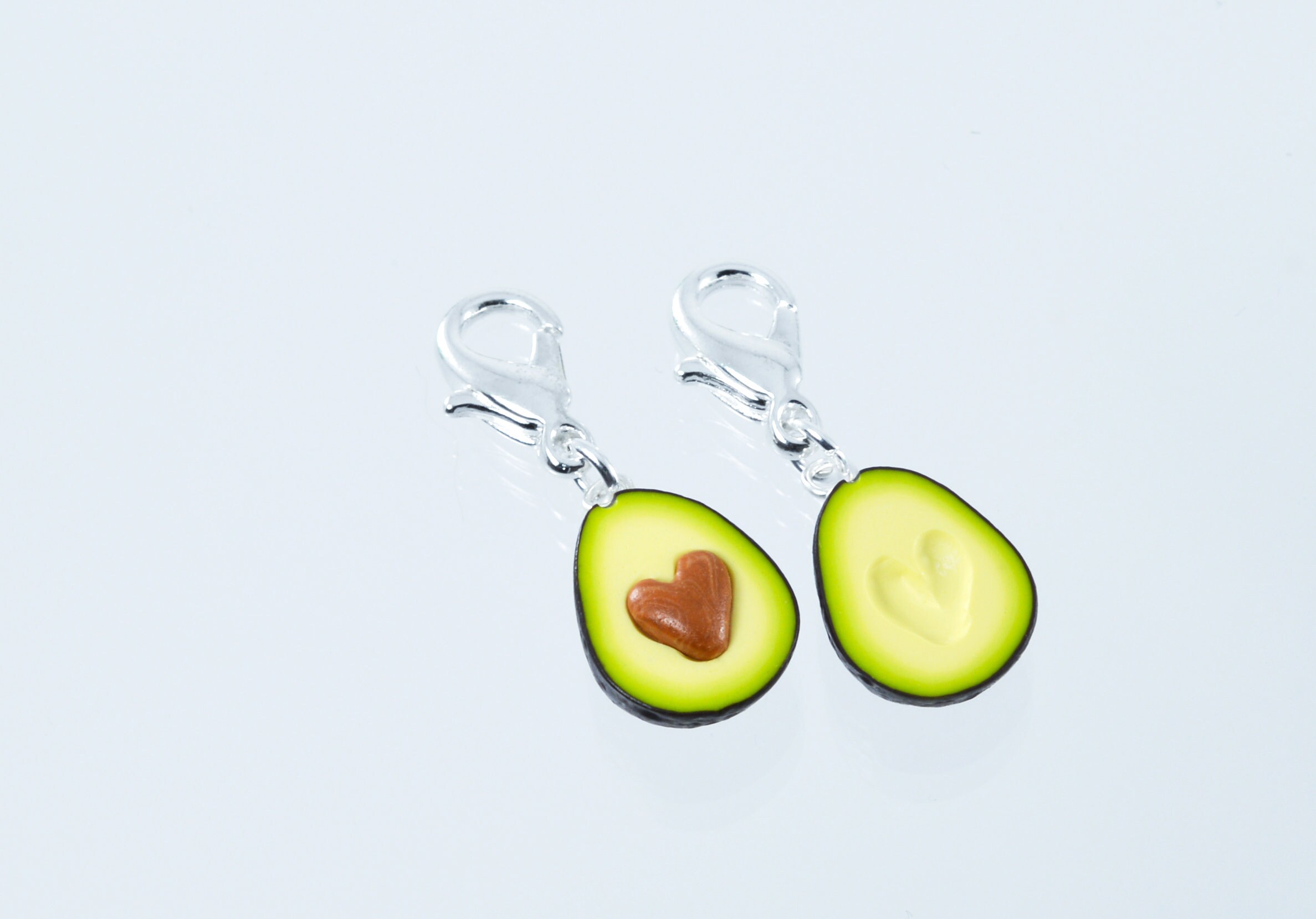 Avocado Charm / Heart Shape Stone - Etsy