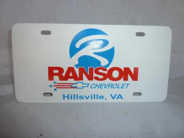 Ranson Chevrolet Front License Plate - Etsy