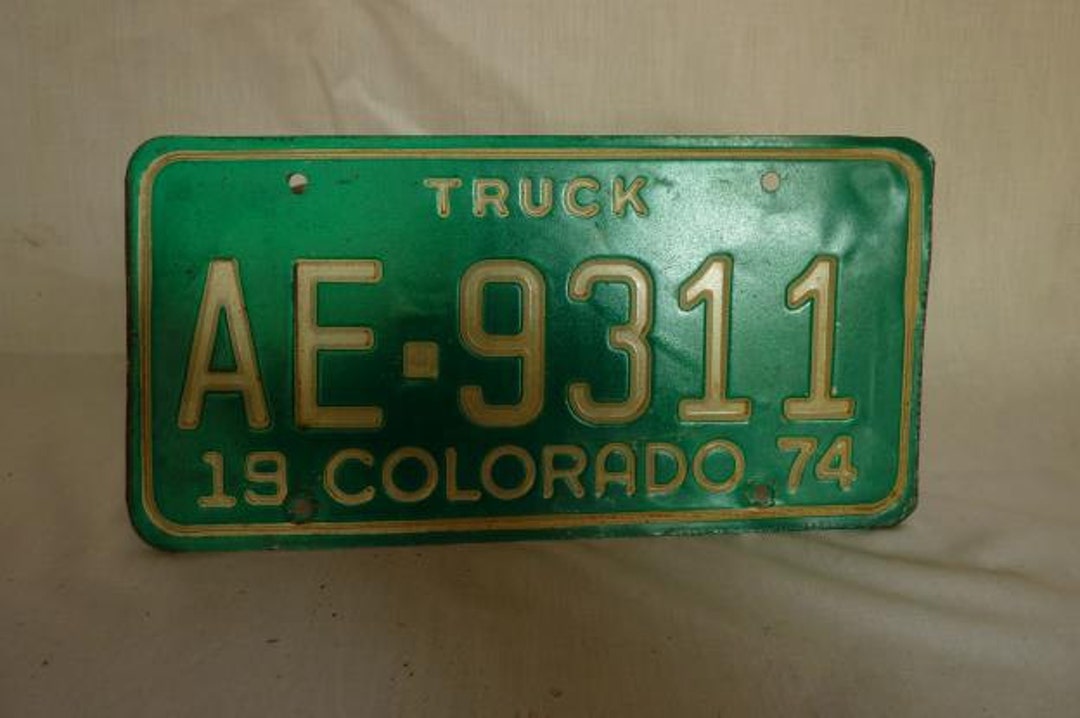 Vintage 1973 Colorado Truck License Plate - Etsy