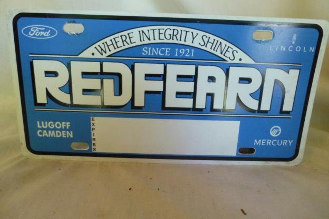 Ford Dealer License Plate Redfearn Ford Camden - Etsy