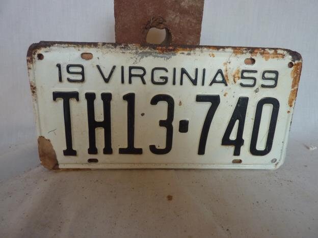 Vintage 1959 Virginia PAIR License Plates - Etsy