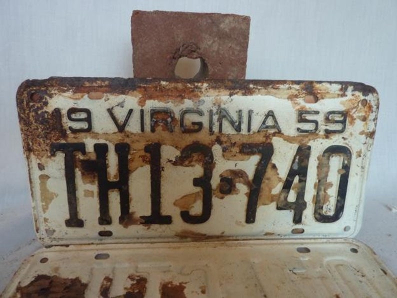 Vintage 1959 Virginia PAIR License Plates - Etsy
