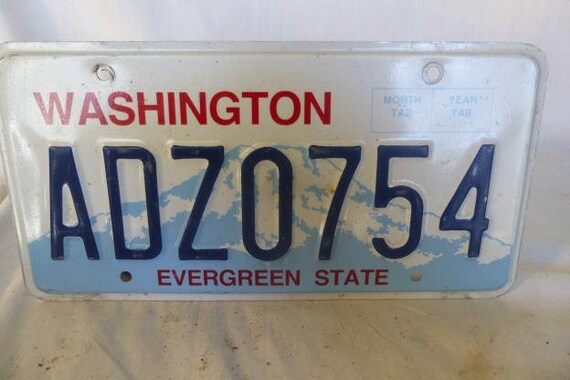 Washington State License Plate No Sticker 2010 - Etsy