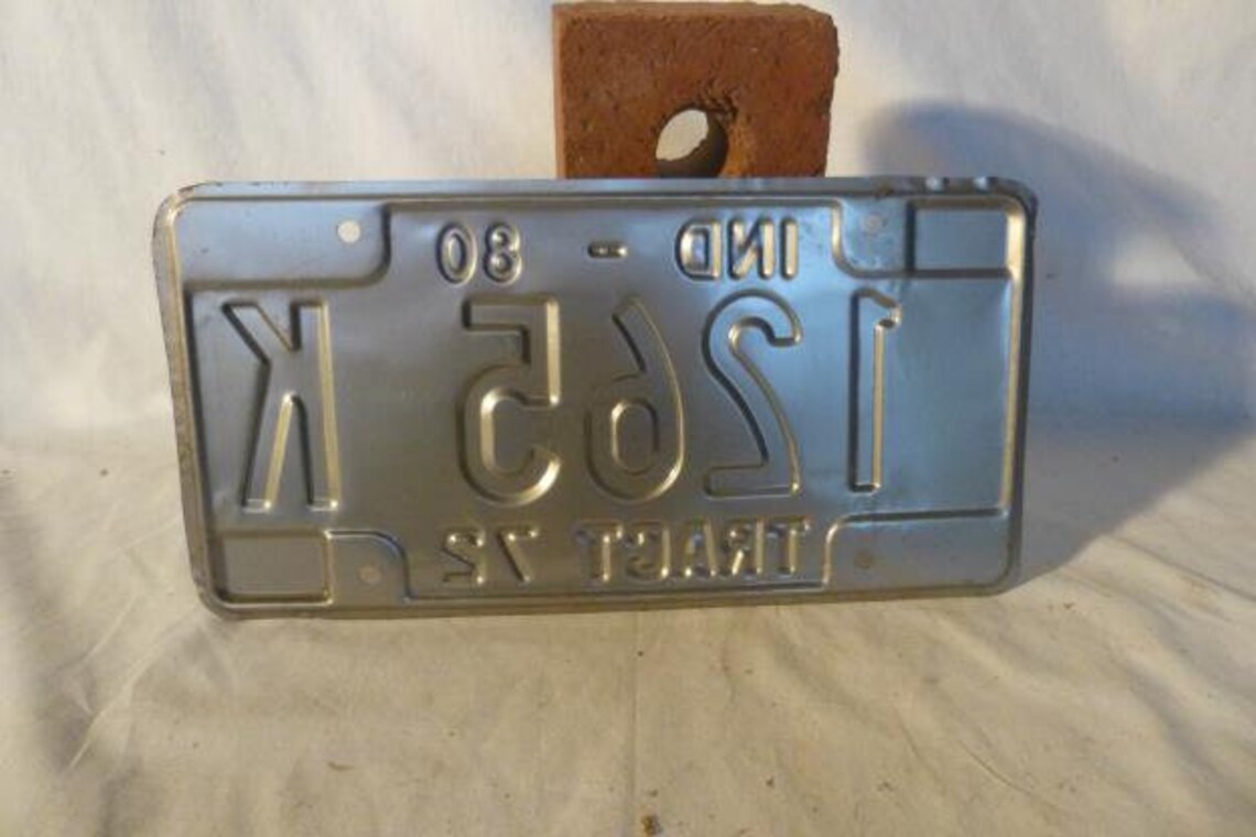 Indiana 1980 License Plate NICE - Etsy