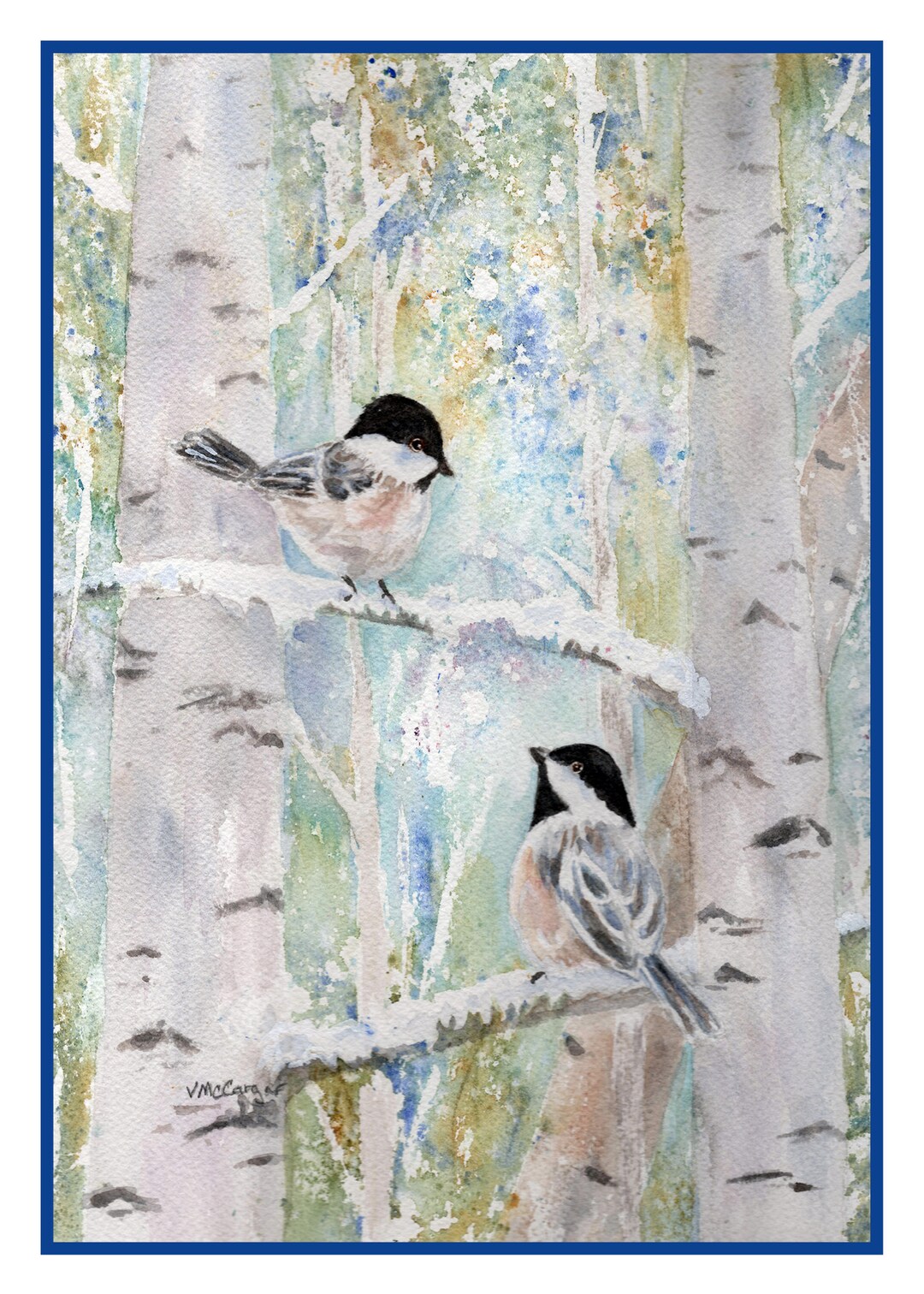 Chickadee Birds. Notecards. All Occasion Winter Watercolor - Etsy