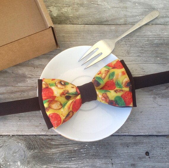 Pizza Bow Tie for Men Pizza Party Bowties Funny Gift for Him - Etsy
