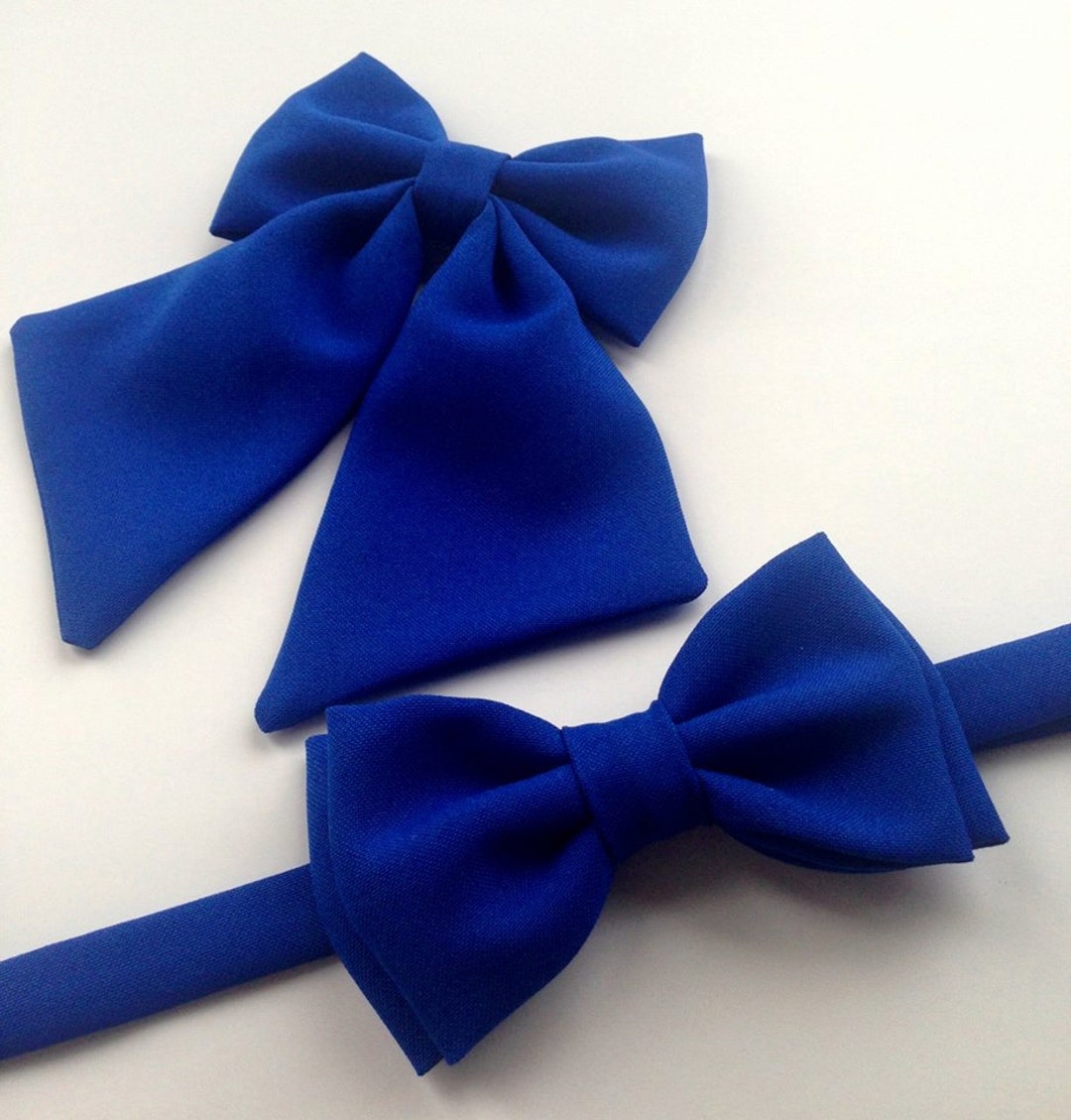 Royal Blue Matching Couple Bow Tie Set Gift for Family - Etsy