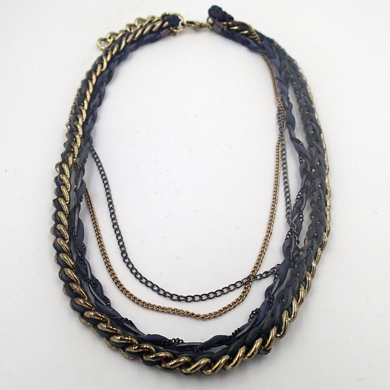 Goldeneye Multichain Necklace 17 Handwoven Thread - Etsy