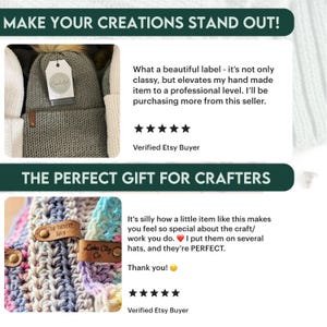 Custom Labels for Crochet and Knitting Projects, Beanies, Blankets ...