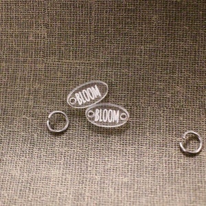 Tiny Oval Clear Acrylic Tag for Jewelry Making With Custom Logo or Text ...