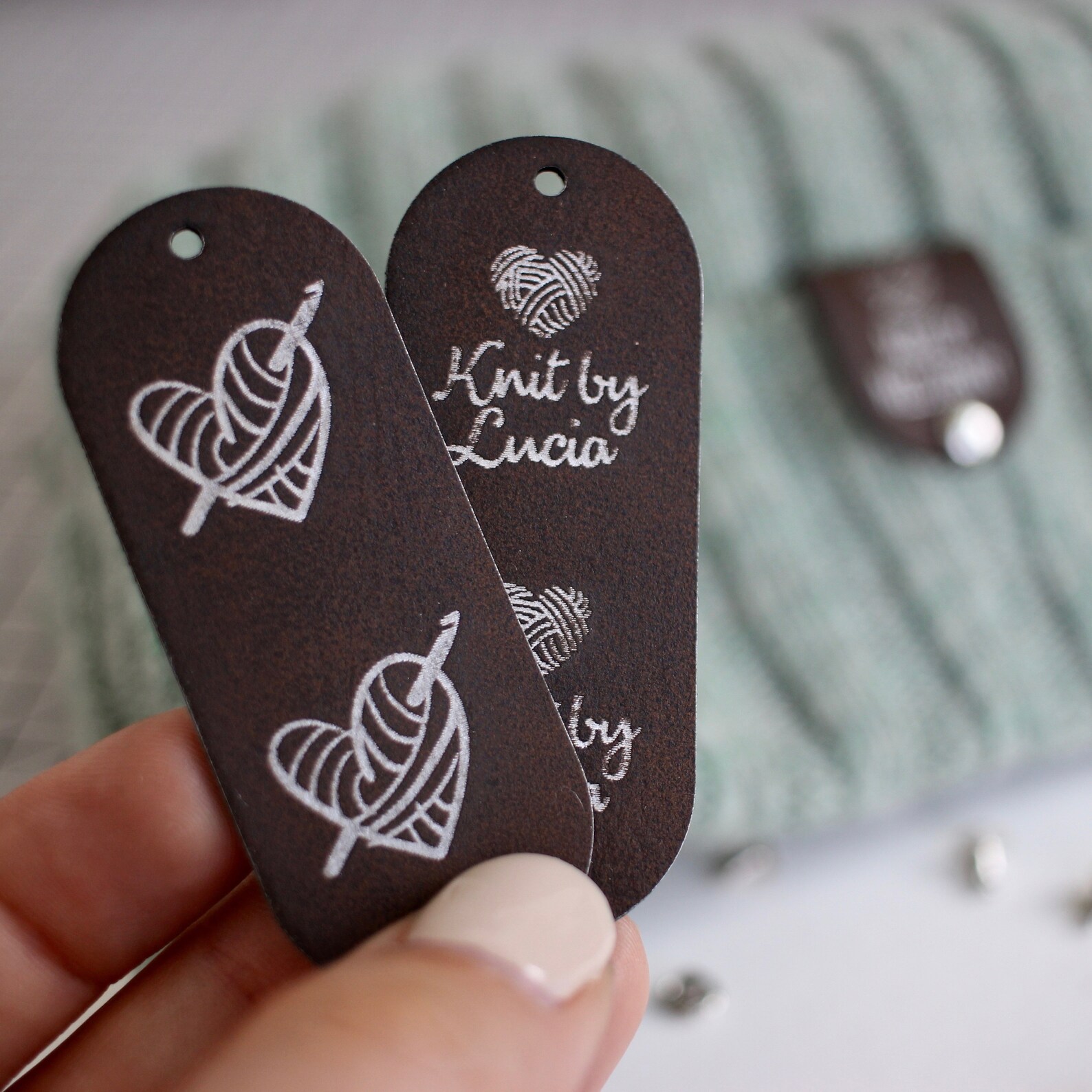 Custom Brown and Silver Tags for Handmade Items Size 2.5x1 - Etsy