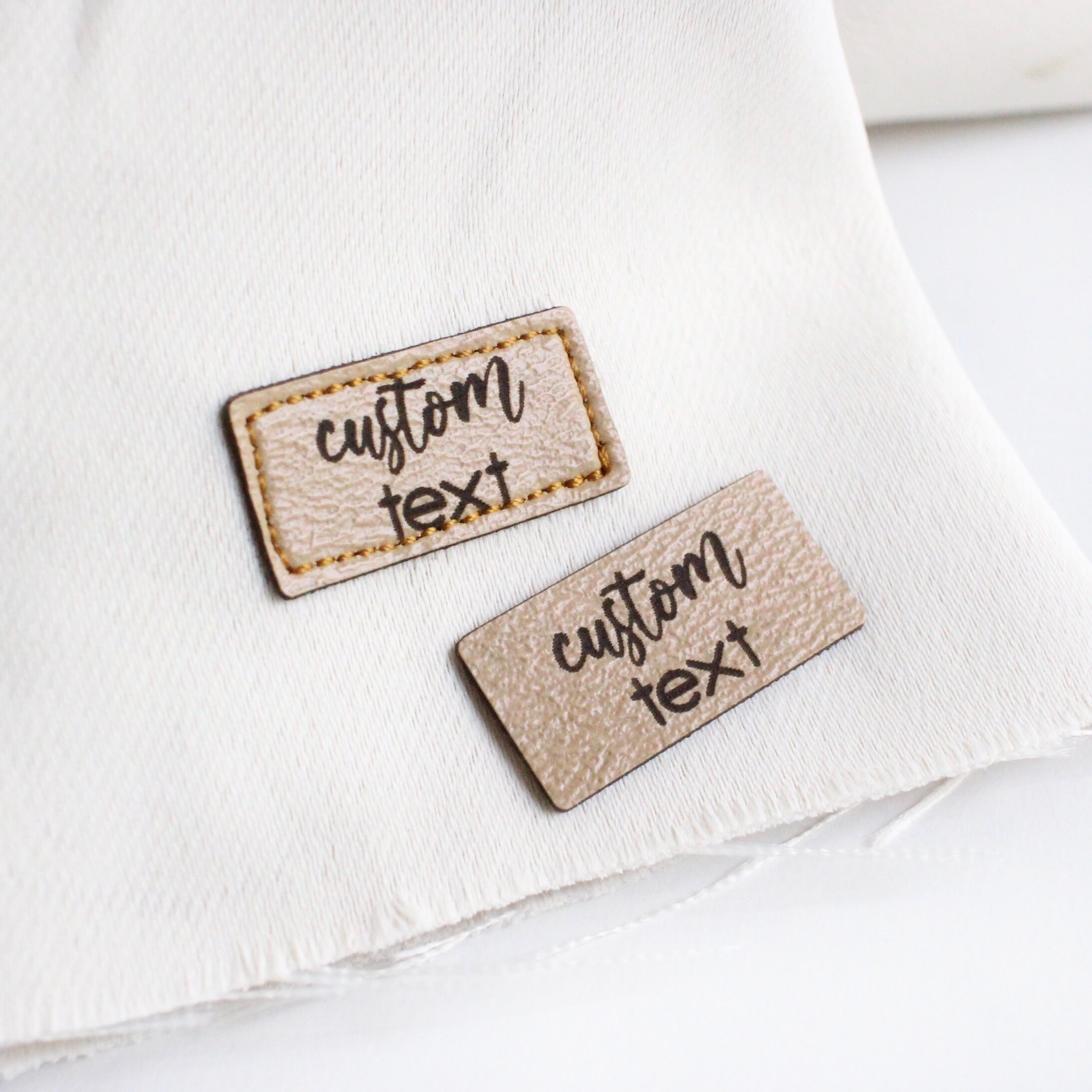 Tiny Small Faux Leather Labels and Tags With Custom Logo | Etsy