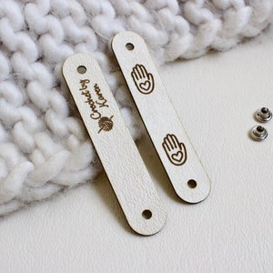 Custom Knitting Tags Set of Personalized Faux Leather Labels for ...