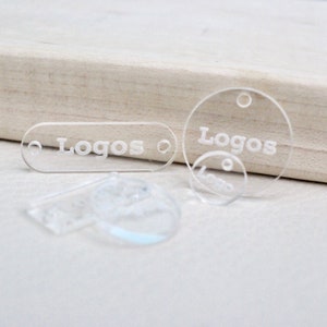 Personalized Clear Acrylic Logo Tags With Custom Engraved Name Tags ...