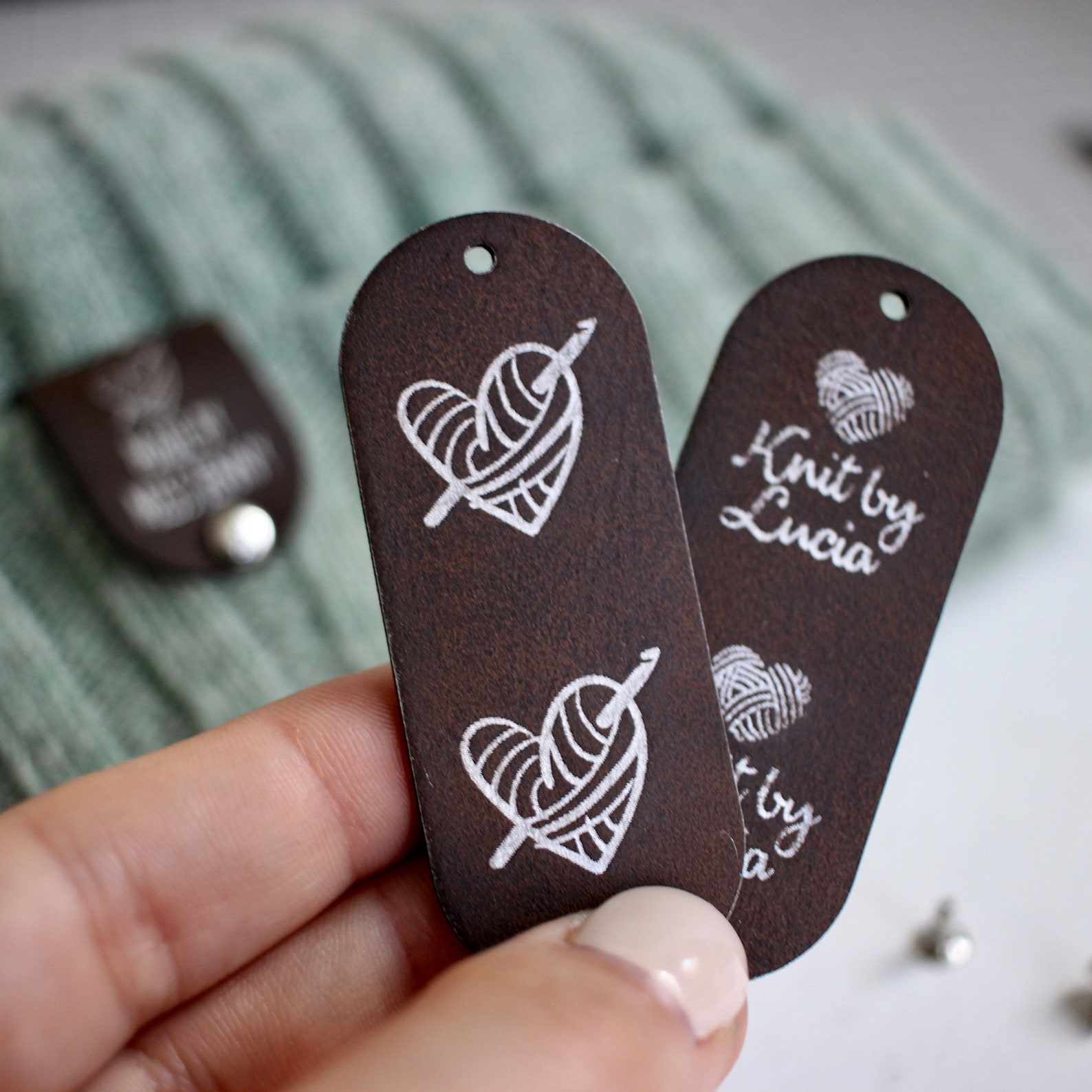 Custom Brown and Silver Tags for Handmade Items Size 2.5x1 - Etsy