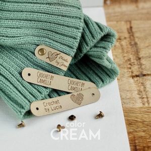 Custom Knitting Tags - Set of Personalized Faux Leather Labels for ...