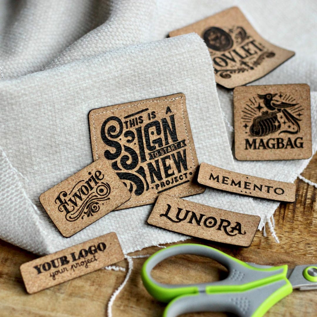 Custom Sewing Tag With Logo Made With Cork Fabric - Easy to Sew ...