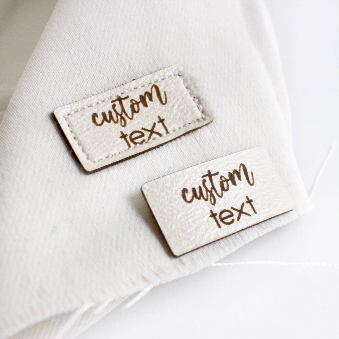 Tiny Small Faux Leather Labels and Tags With Custom Logo | Etsy