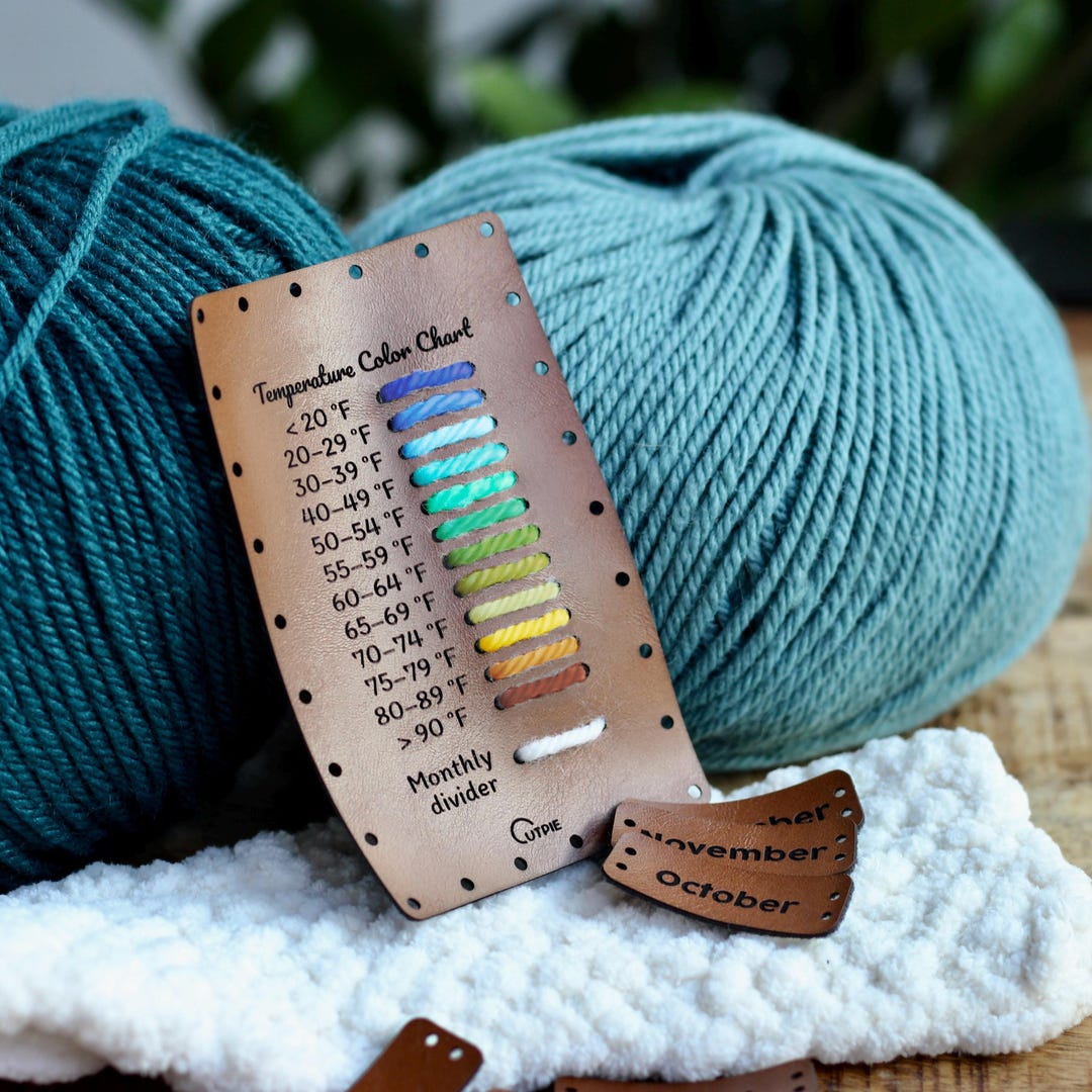 Temperature Blanket Color Chart With Custom Temperature Ranges, Months ...